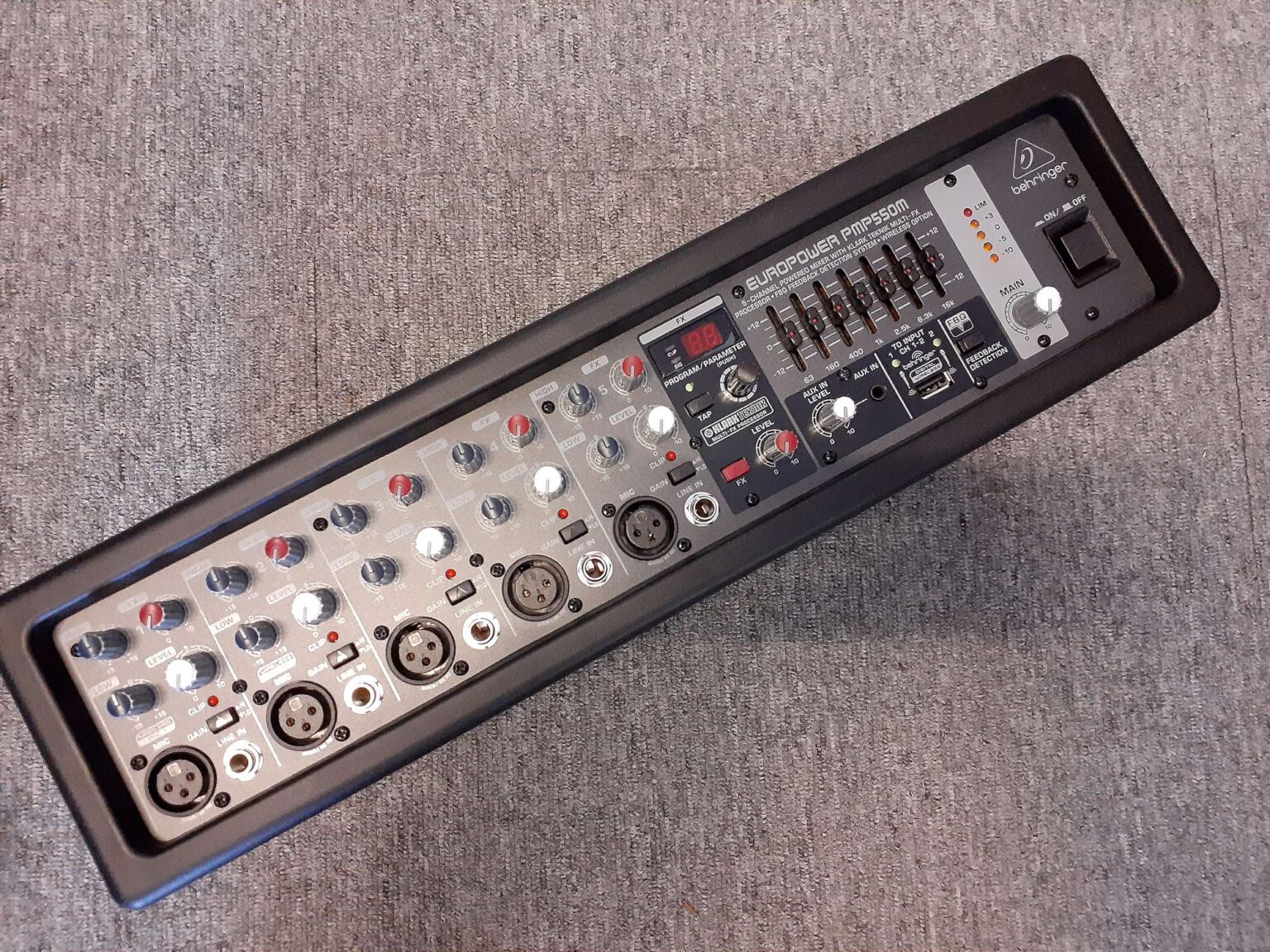 Europower PMP550M 5-Channel, 500W Powered Mixer | Behringer - Music ...