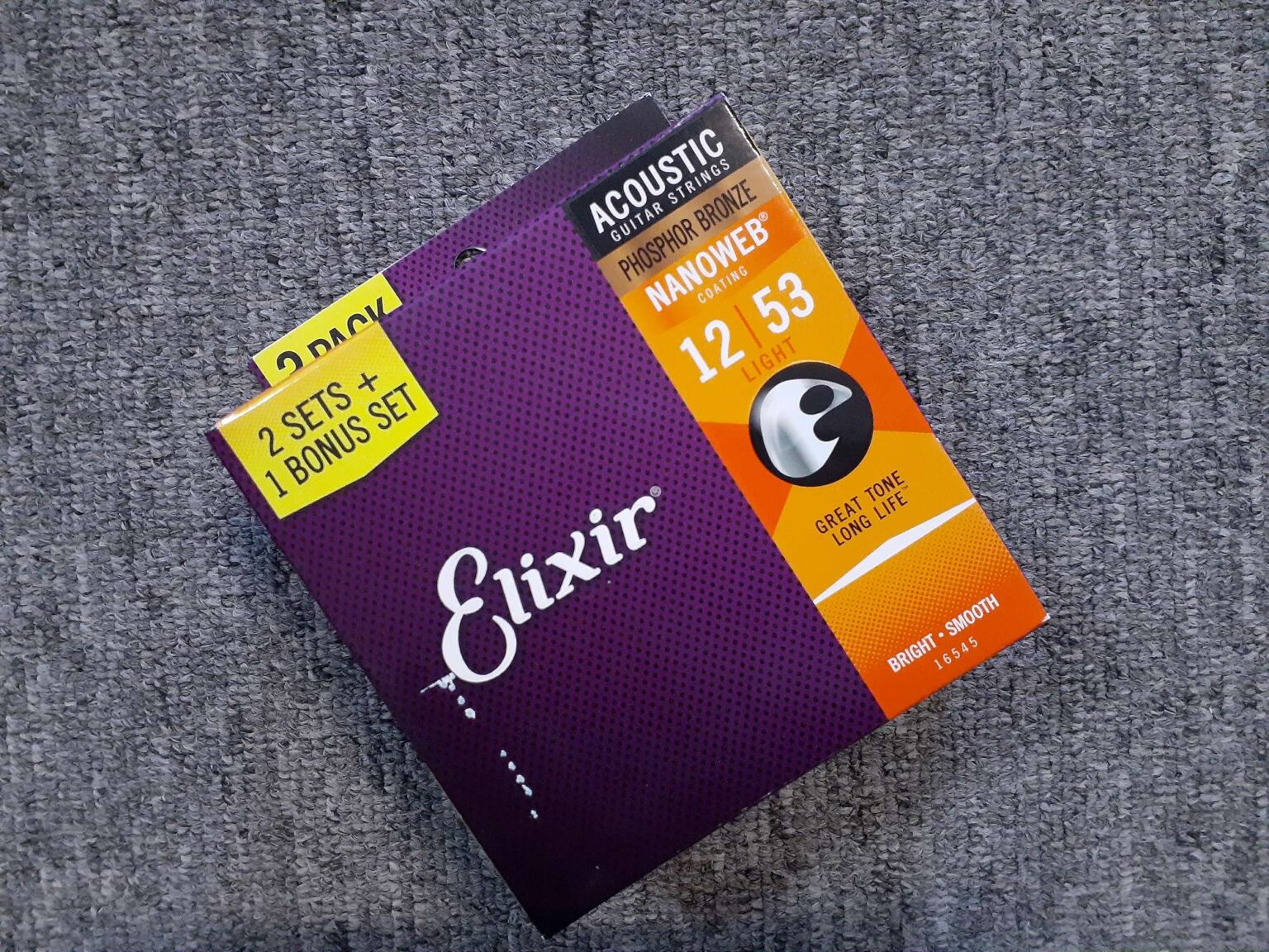 Elixir Strings - 3 Pack Acoustic Strings (12-53) - Music City Cairns